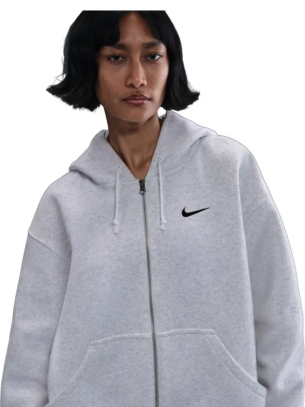 Nike Sportswear Phoenix Fleece Oversized Full-zip Hoodie - Brown