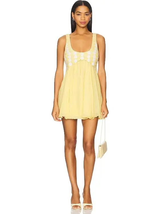 CAMILA COELHO Margarida Mini Dress - Yellow