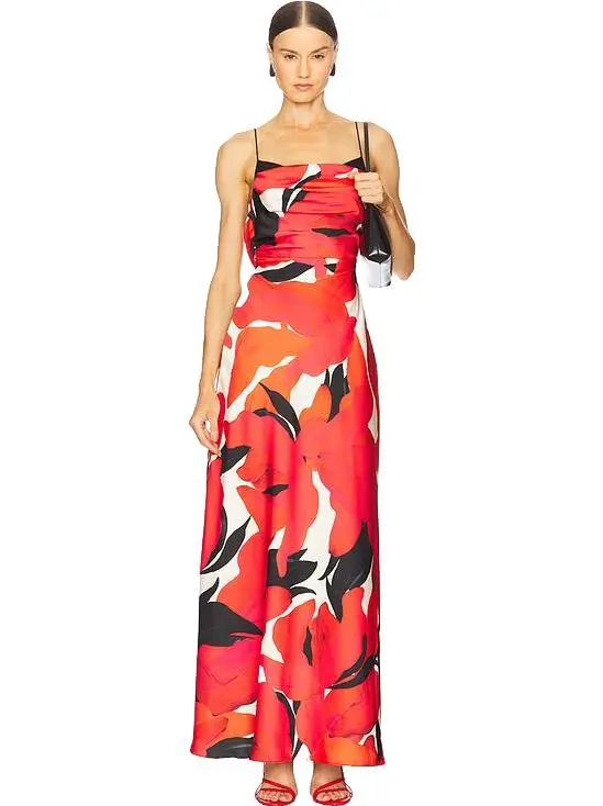 AMUR Alyina Gown - Red Bloom