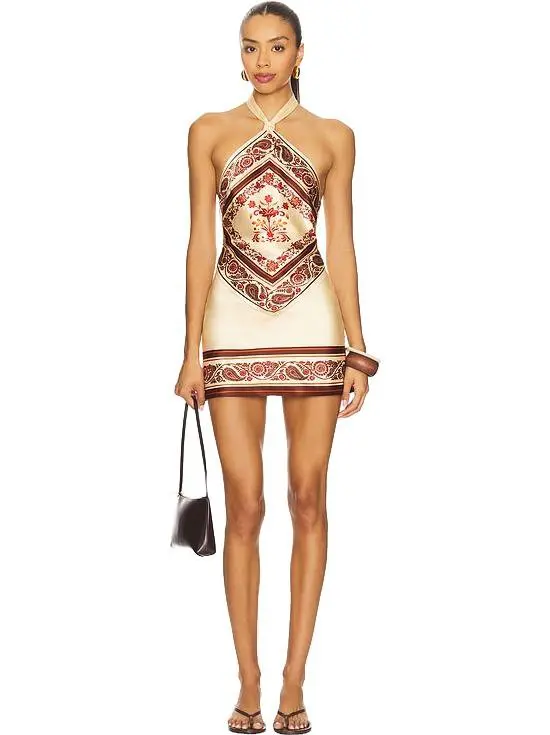 Retrofete Adelaide Mini Dress - Terracotta Bandana