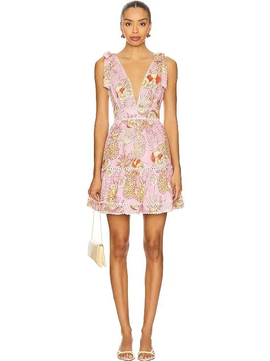 Poupette St Barth Cara Mini Dress - Pink Karibia
