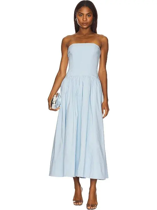 CAMILA COELHO Tomasia Midi Dress - Chalk Blue