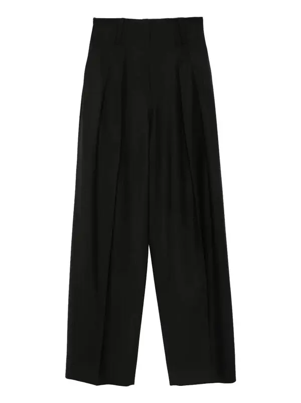 Victoria Beckham Pressed-crease Trousers - Black