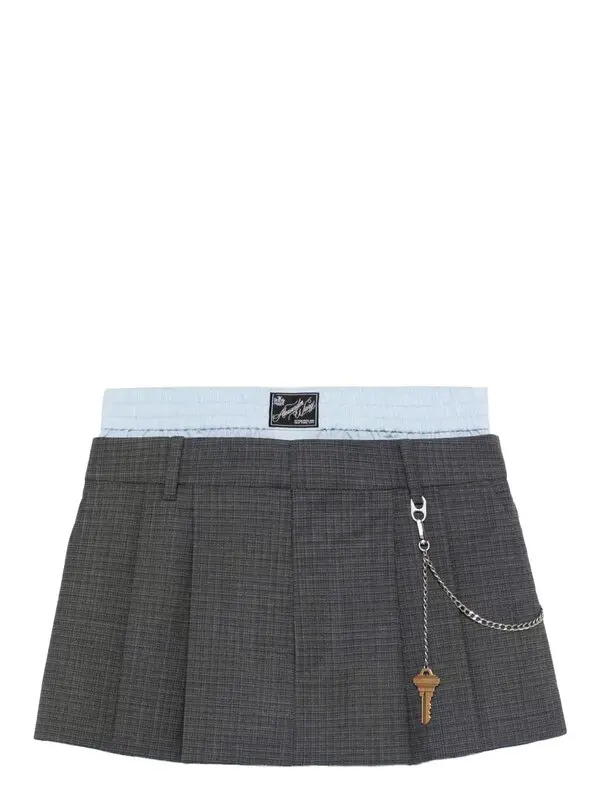 Alexander Wang Pleated Key-chain Shorts - Grey