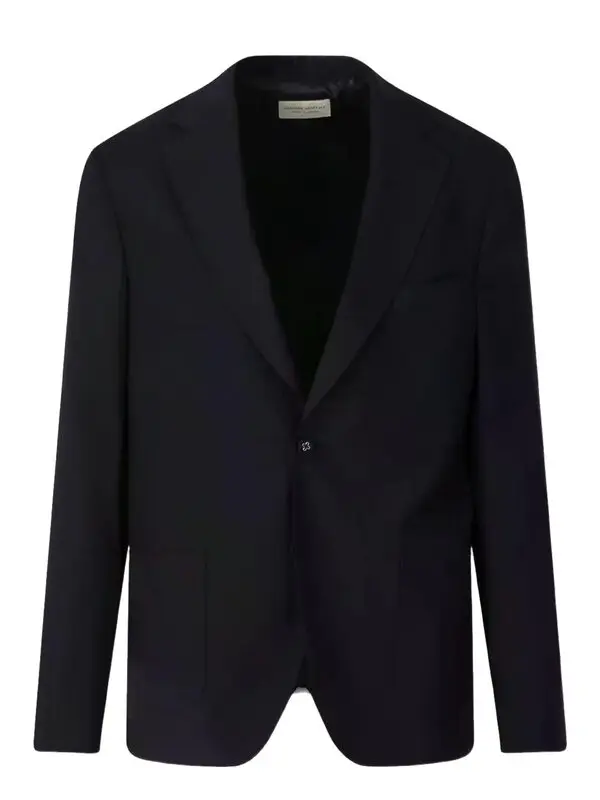 Officine Générale Wool Single-breasted Blazer - Blue