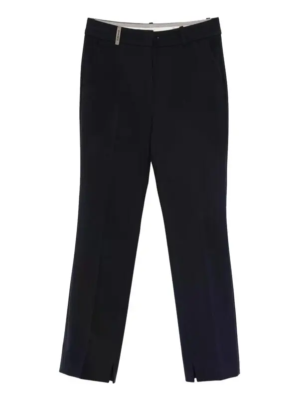 Peserico Side-slit Trousers - Blue