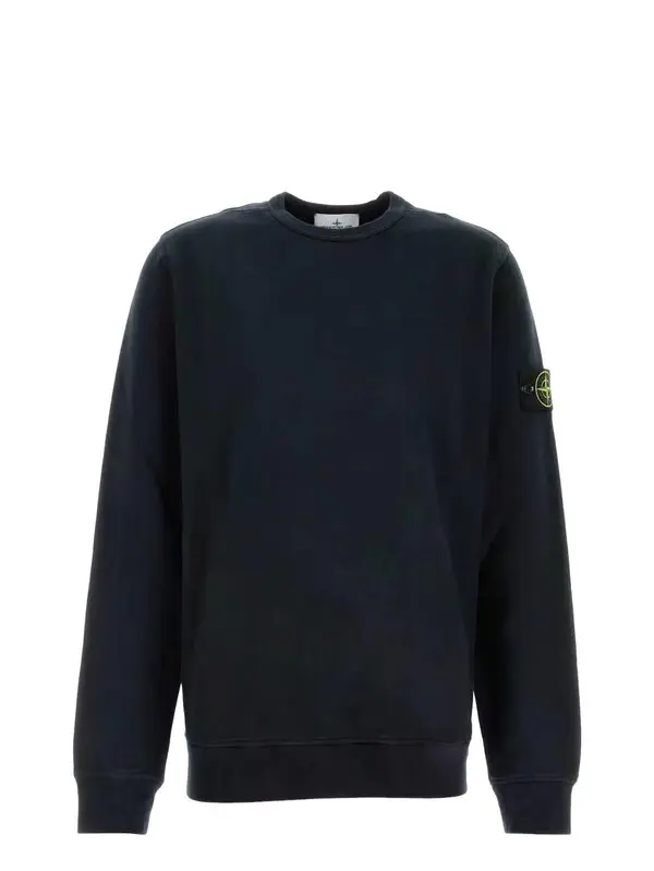 Stone Island Compass-motif Cotton Sweatshirt - Blue