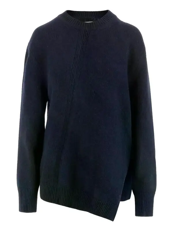 JIL SANDER Asymmetric Ribbed Sweater - Blue