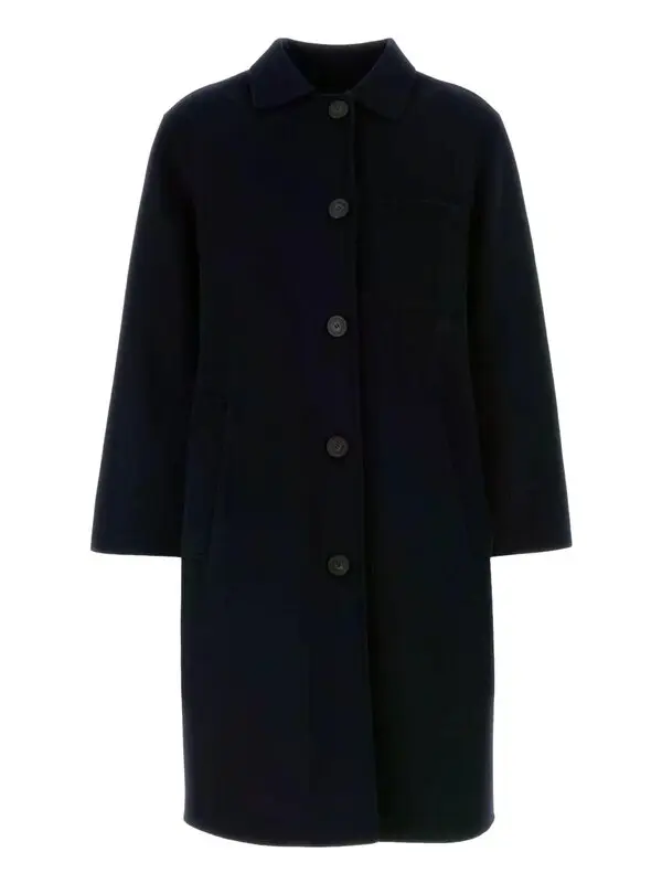 Max Mara Zenone Virgin Wool Coat - Blue
