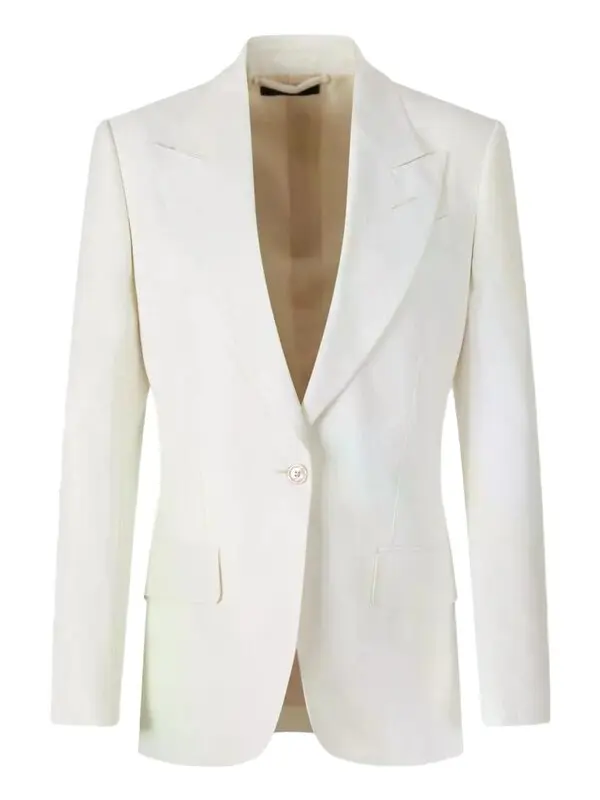 TOM FORD Single-breasted Twill Blazer - Neutrals
