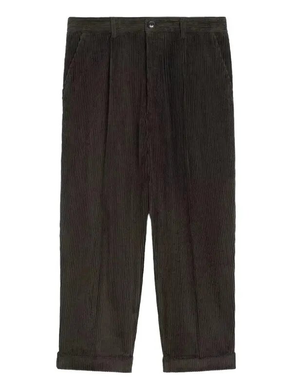 Ami Pleated Cuffed Trousers - Grey