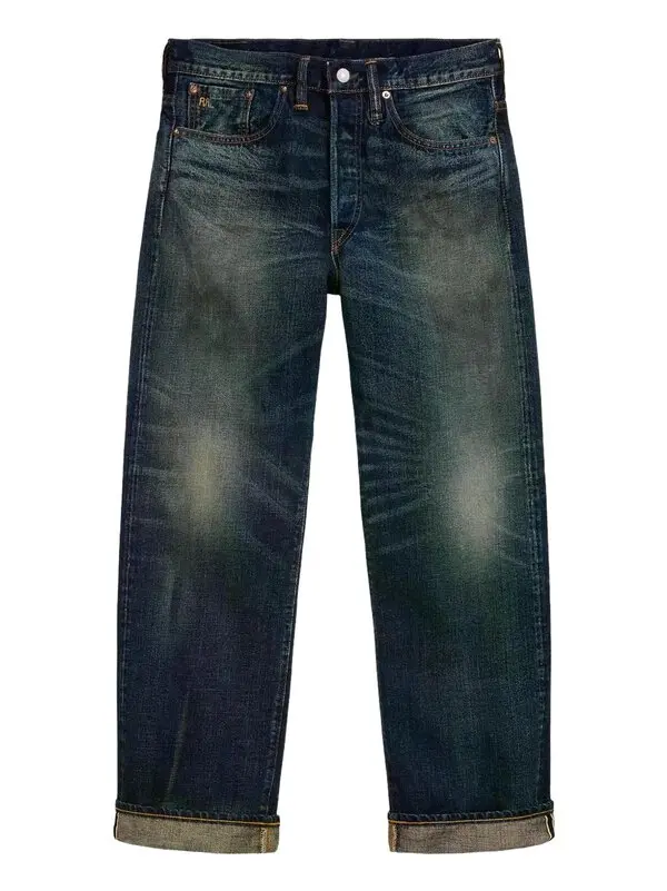 Ralph Lauren Distressed Straight-leg Jeans - Blue