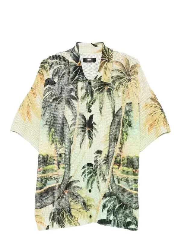Amiri Palm Tree-print Shirt - Green