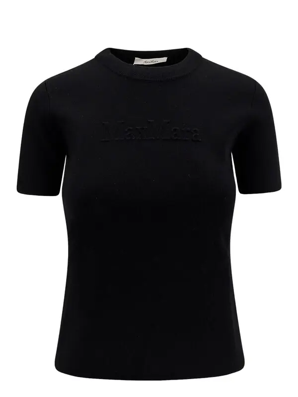 Max Mara Adelio Viscose Blend T-shirt - Black