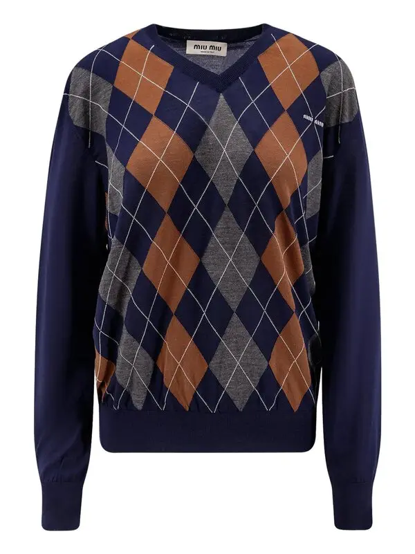Miu Miu Virgin Wool Sweater - Blue