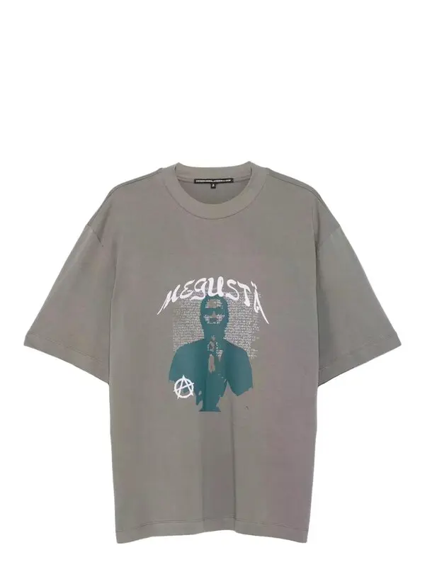 MEGUSTA Prayer Graphic-print T-shirt - Grey