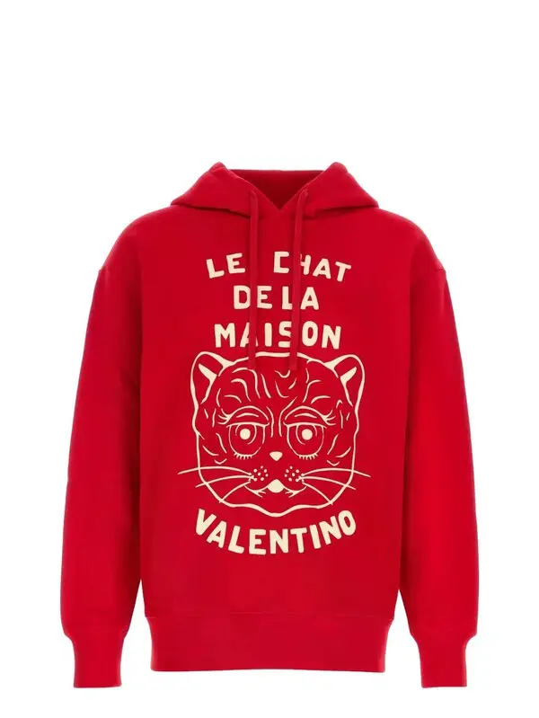 Valentino Garavani Cat-motif Hoodie - Red