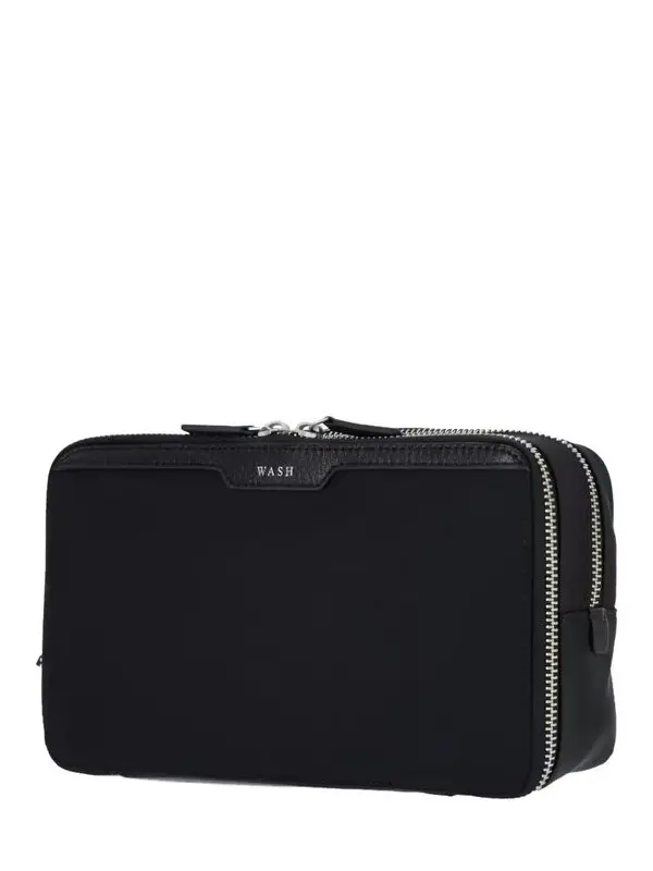ANYA HINDMARCH Double Zip Rectangular Makeup Bag - Black