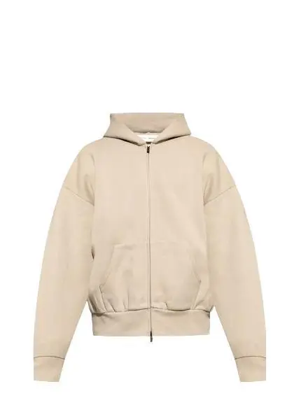Fear Of God Essentials Classic Fleece Zip Up Hoodie - Timber
