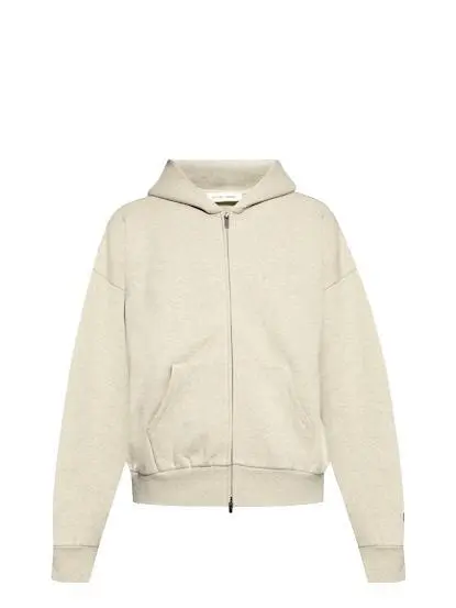 Fear Of God Essentials Fleece Zip-up Hoodie - Heather Stone