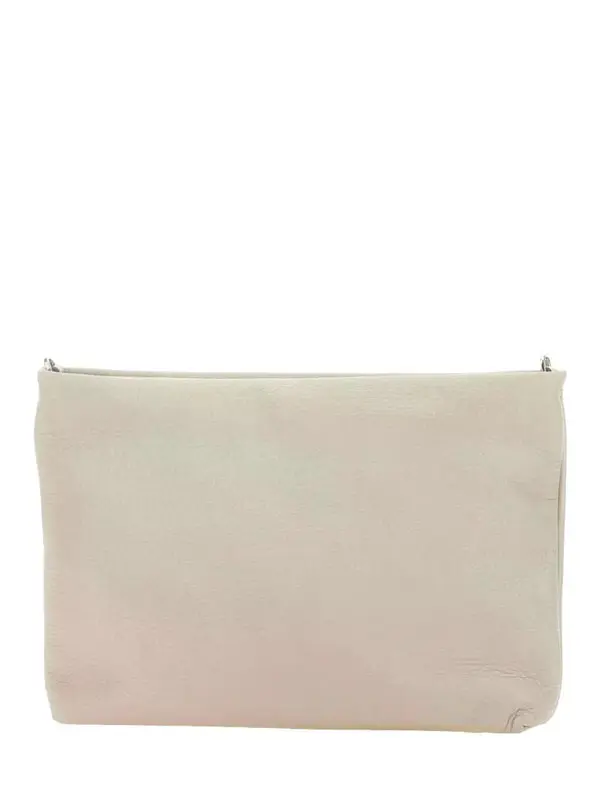 GIANNI CHIARINI Leather Crossbody Bag With Chain Strap - Neutrals
