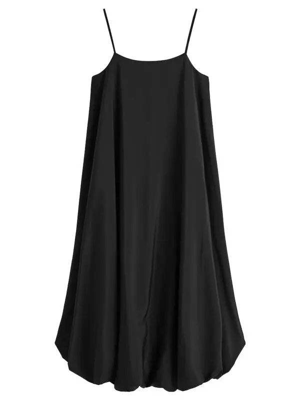 Cos Bubble-hem Midi Dress - Black