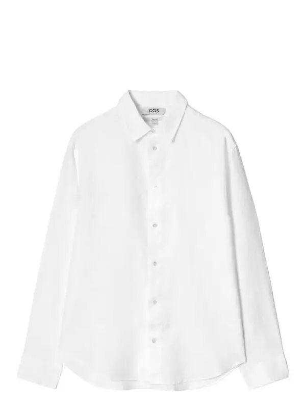 Cos Relaxed Linen Shirt - White