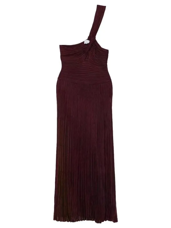 Gabriela Hearst Pleated One-shoulder Maxi Dress - Red