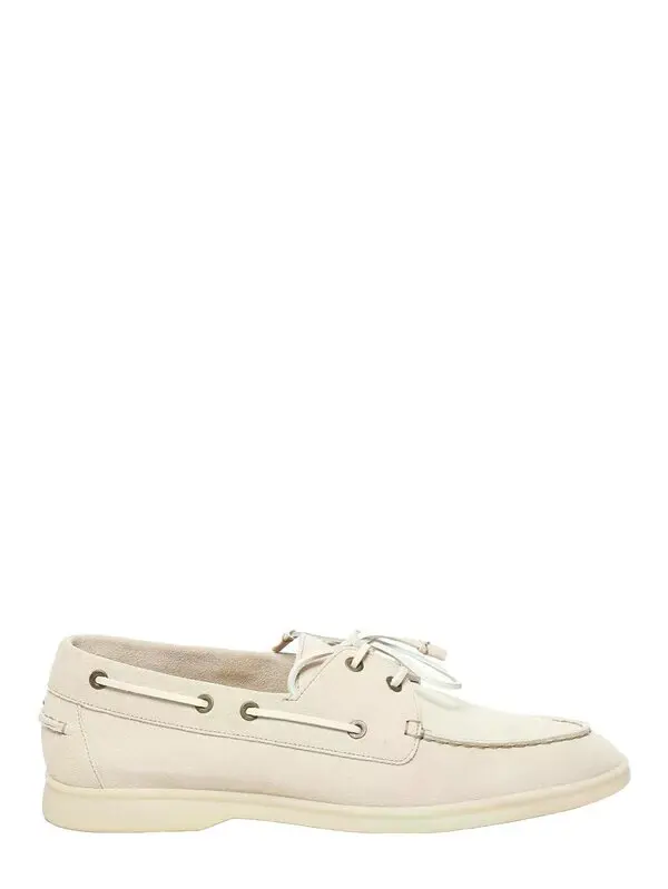 Loro Piana Leather Boat Shoes - Neutrals