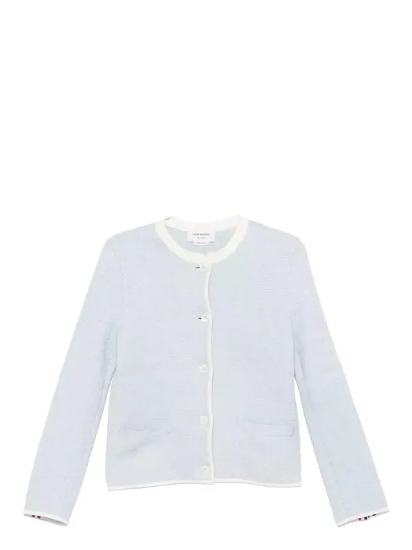 Thom Browne Honeycomb-knit Jacket - Blue