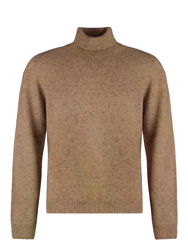 THE (ALPHABET) Turtleneck Sweater - Brown