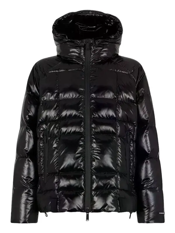Dsquared2 Quilted Hooded Down Jacket - Black