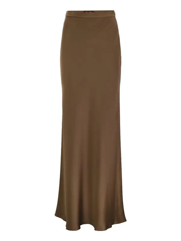 MAX MARA STUDIO Rimini Envers Satin Skirt - Brown