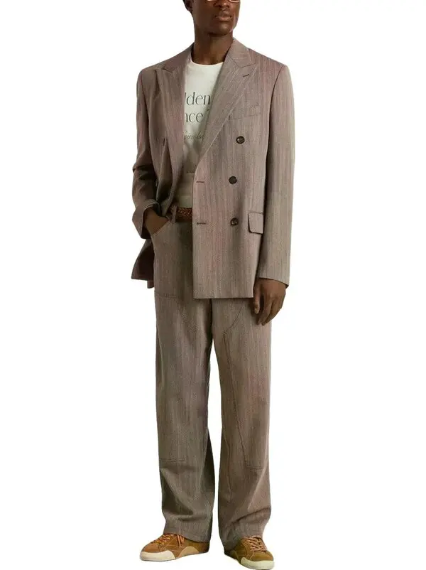 GOLDEN GOOSE Double-breasted Blazer - Dusty Taupe