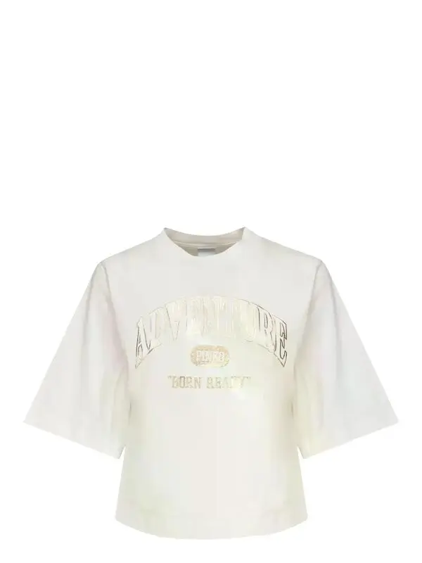 Pinko Logo-print Short-sleeve T-shirt - Neutrals