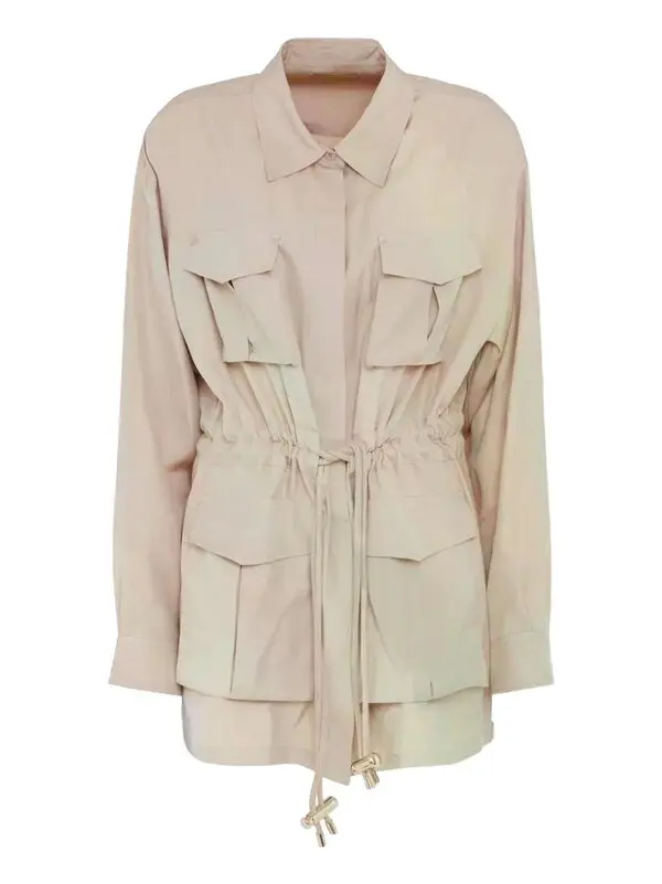 Elie Saab Drawstring-waist Jacket - Neutrals