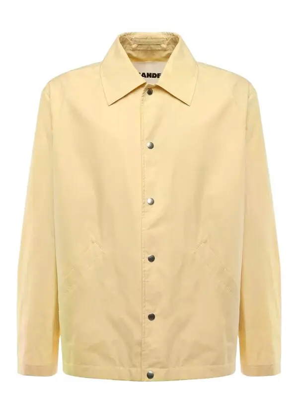JIL SANDER Logo-print Collared Overshirt - Yellow
