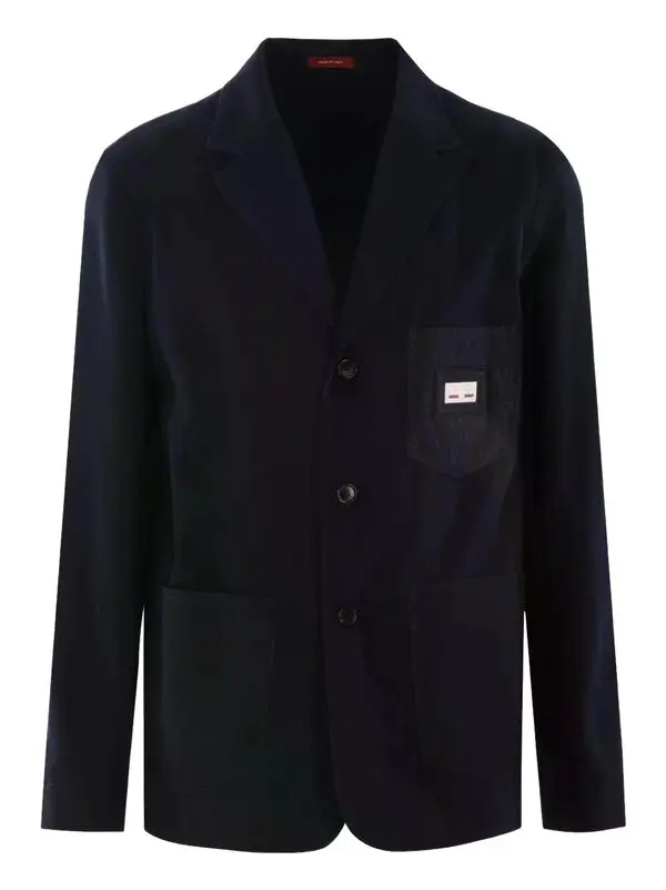 Gucci Logo-plaque Blazer - Blue