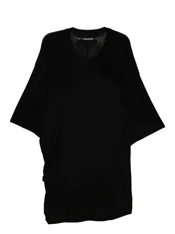 JULIUS Draped T-shirt - Black