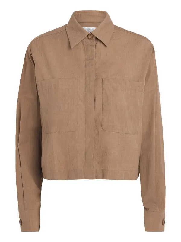 Max Mara Wool Crinkled Overshirt - Beige