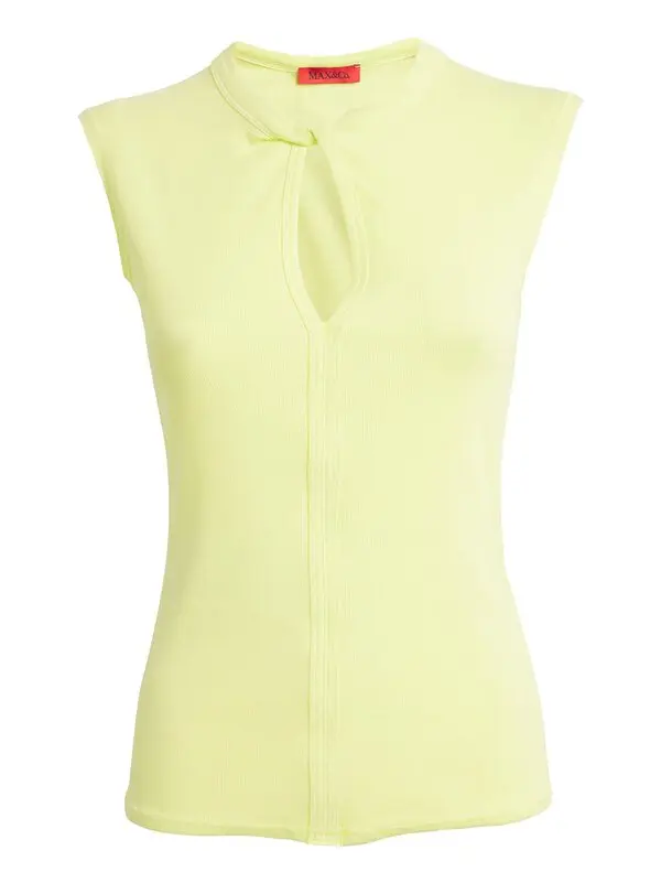 Max & Co. Twist-detail Tank Top - Yellow