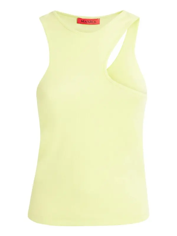 Max & Co. Cut-out Tank Top - Yellow