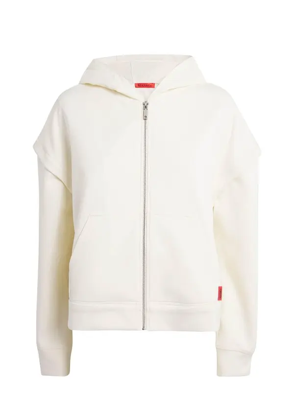 Max & Co. Cotton-blend Jersey Hoodie - White