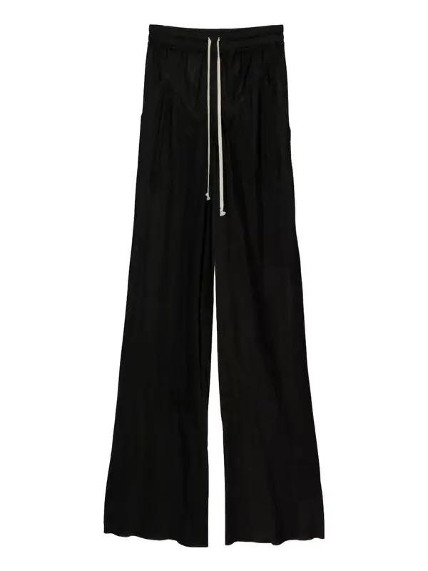 Rick Owens Drawstring Flared Trousers - Black