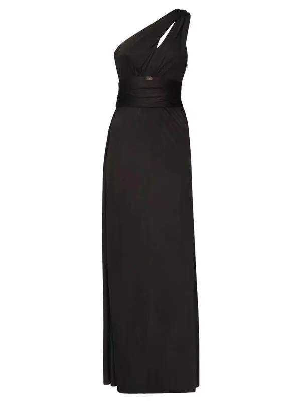 MARCIANO One-shoulder Draped Maxi Dress - Black