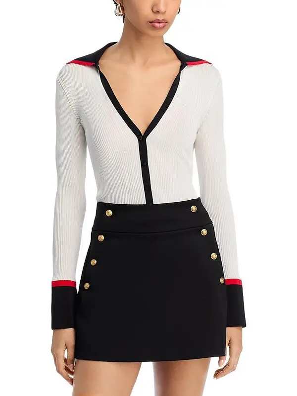 Alice + Olivia Nealie Cardigan - Soft White Mutli