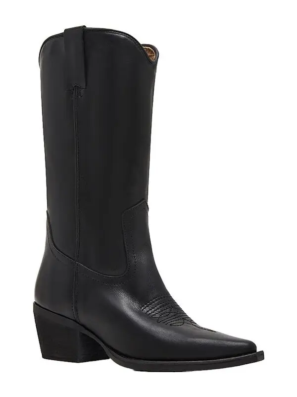Steve Madden Albany Boots - Black Leather