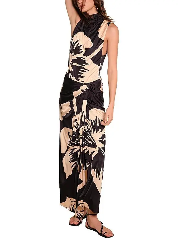 Johanna Ortiz Luminosity Draped Maxi Skirt - Black Multi