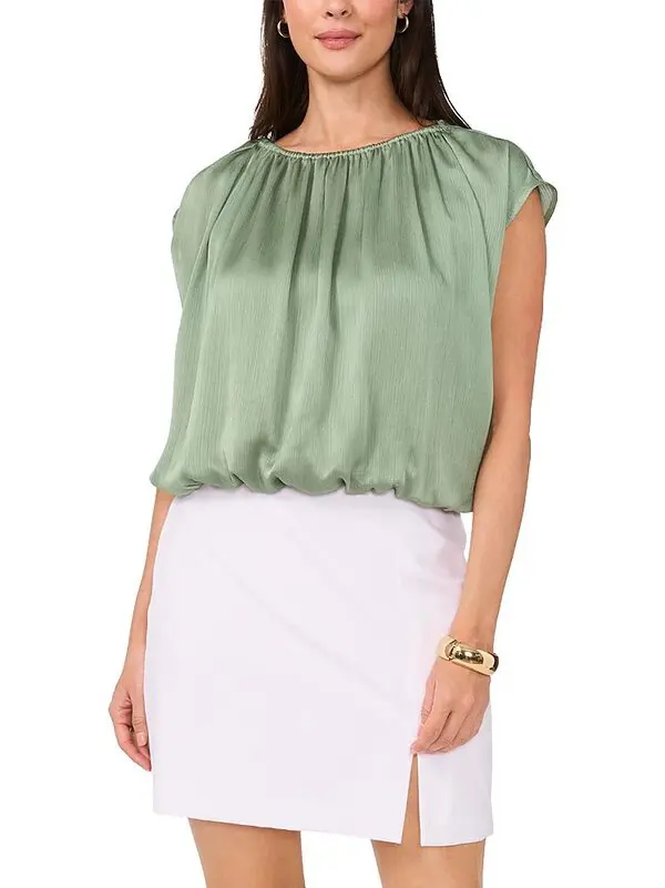 Vince Camuto Gathered Top - Eucalyptus