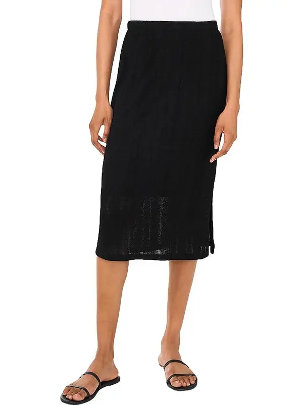 Vince Camuto Ribbed Knit Skirt - Rich Black